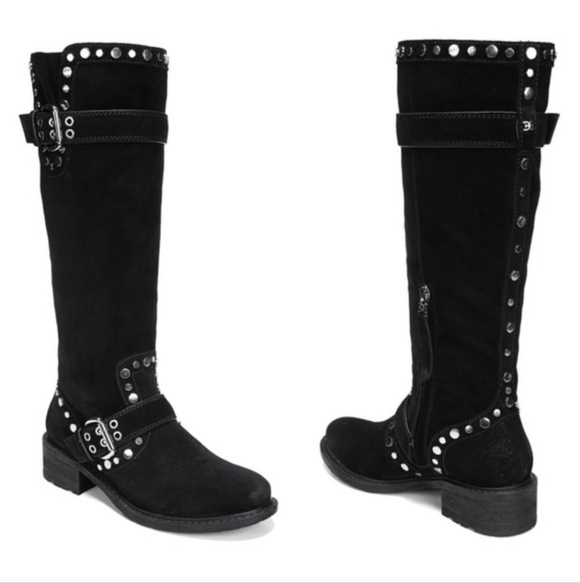 Sam Edelman | Shoes | Sam Edelman Deryn Studded Black Suede Motobiker ...